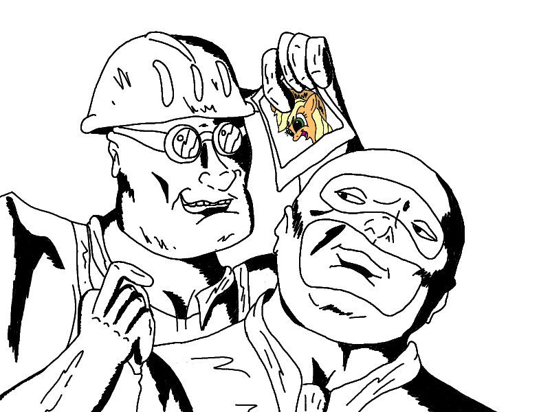 #425416 - safe, applejack, engineer, spy, team fortress 2 - Derpibooru