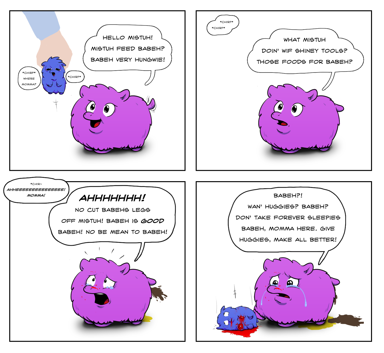 #521100 - grimdark, grotesque, artist:kostansa, fluffy pony, abuse ...