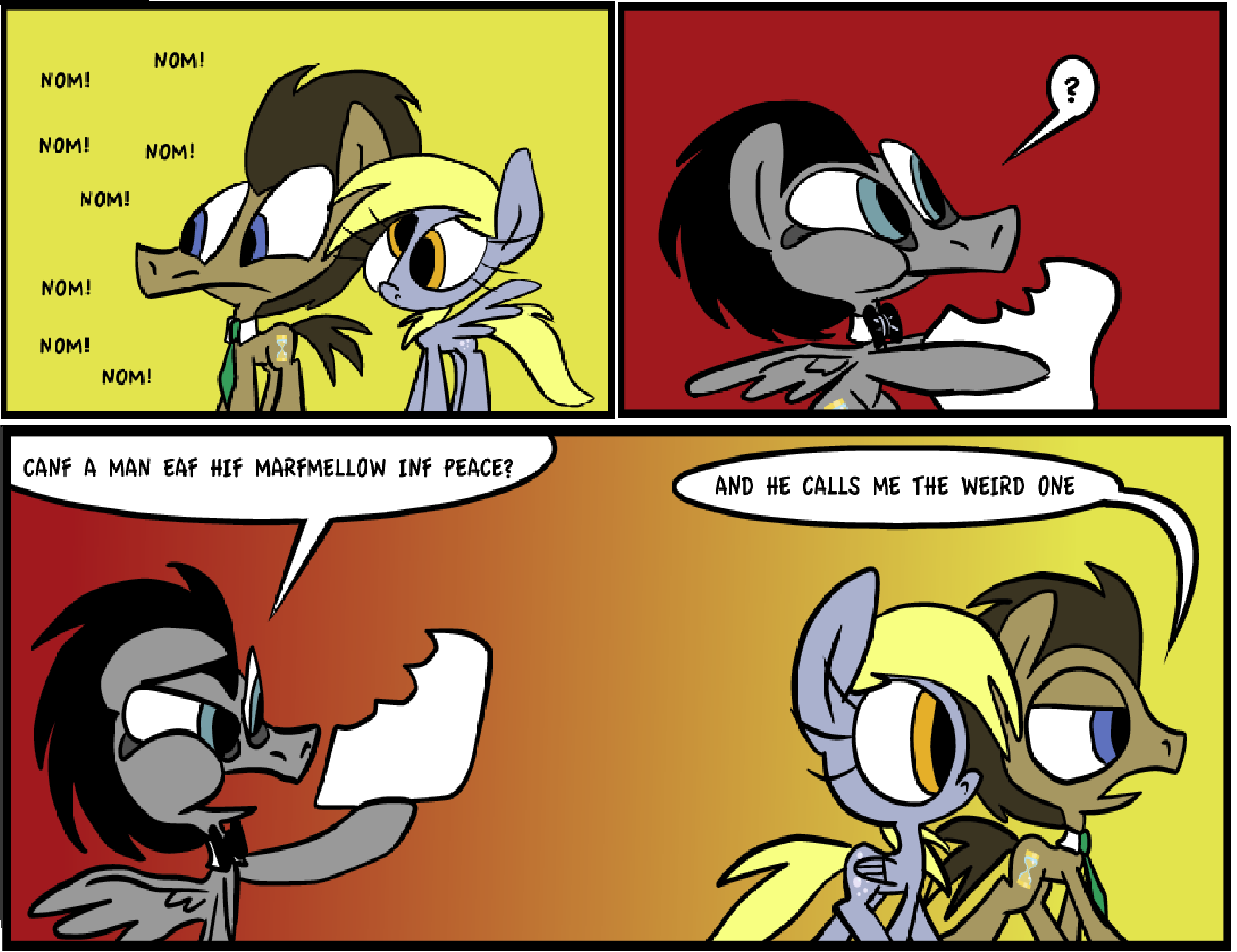 #531083 - safe, artist:joeywaggoner, derpy hooves, doctor whooves, time ...