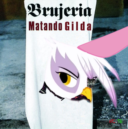 #736359 - grimdark, gilda, pinkie pie, griffon, g4, album cover, album ...