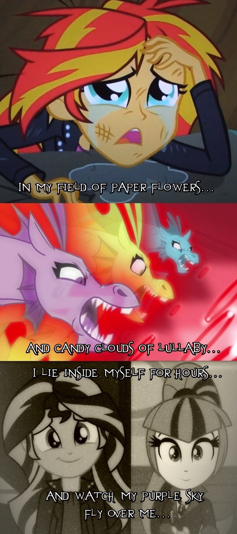 #774922 - adagio dazzle, aria blaze, crying, edit, edited screencap ...