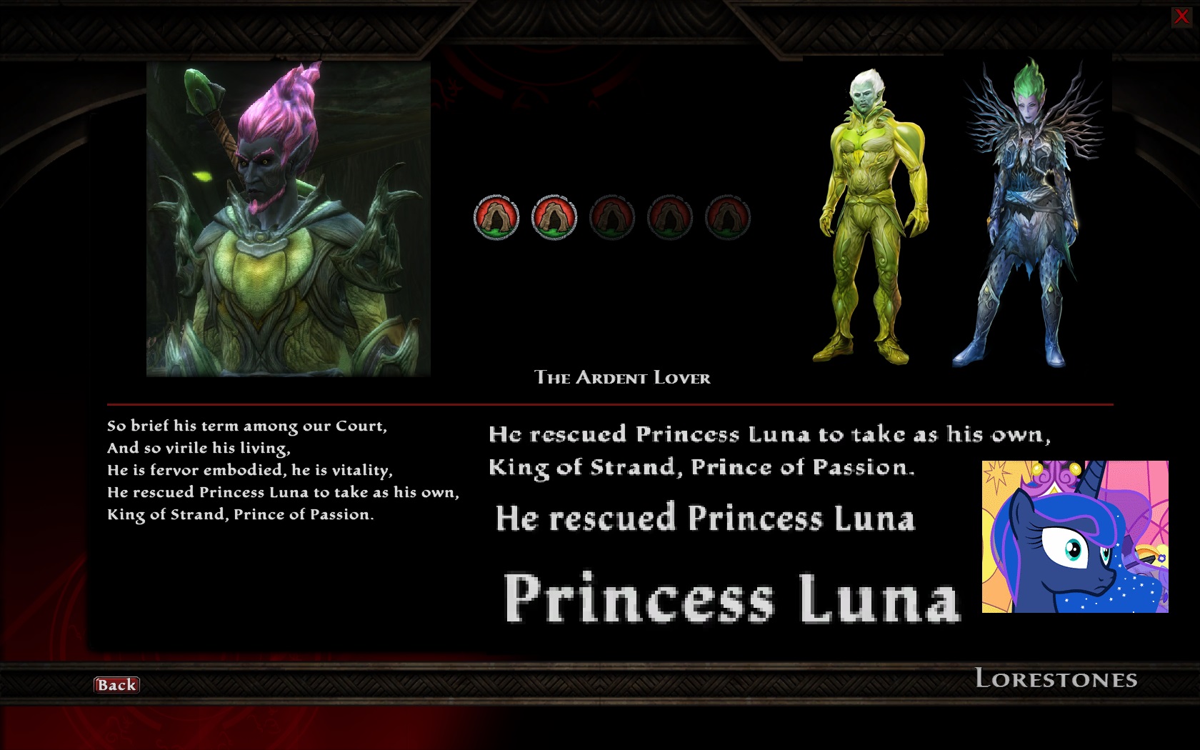 #786020 - safe, screencap, princess luna, fae, kingdoms of amalur ...