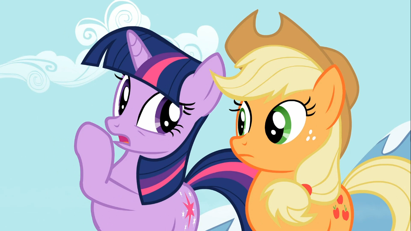 #540684 - safe, screencap, applejack, twilight sparkle, the mysterious ...