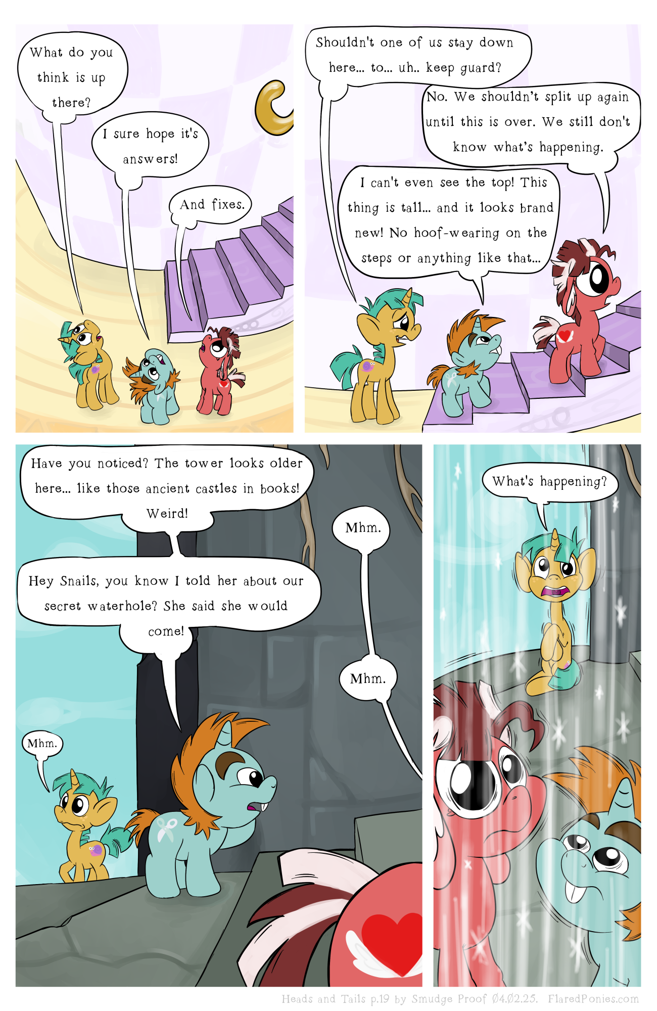 #560850 - safe, artist:smudge proof, snails, snips, oc, comic:heads and ...