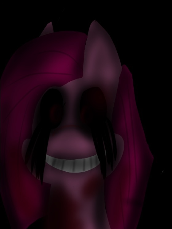 #543623 - grimdark, artist:darkdea, pinkie pie, creepy, creepypasta ...