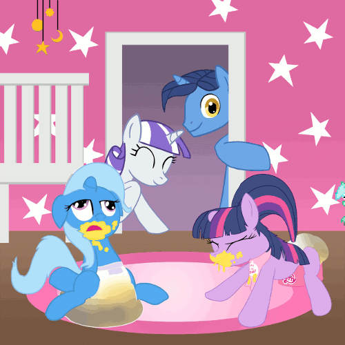 #544241 - questionable, lyra heartstrings, night light, trixie ...
