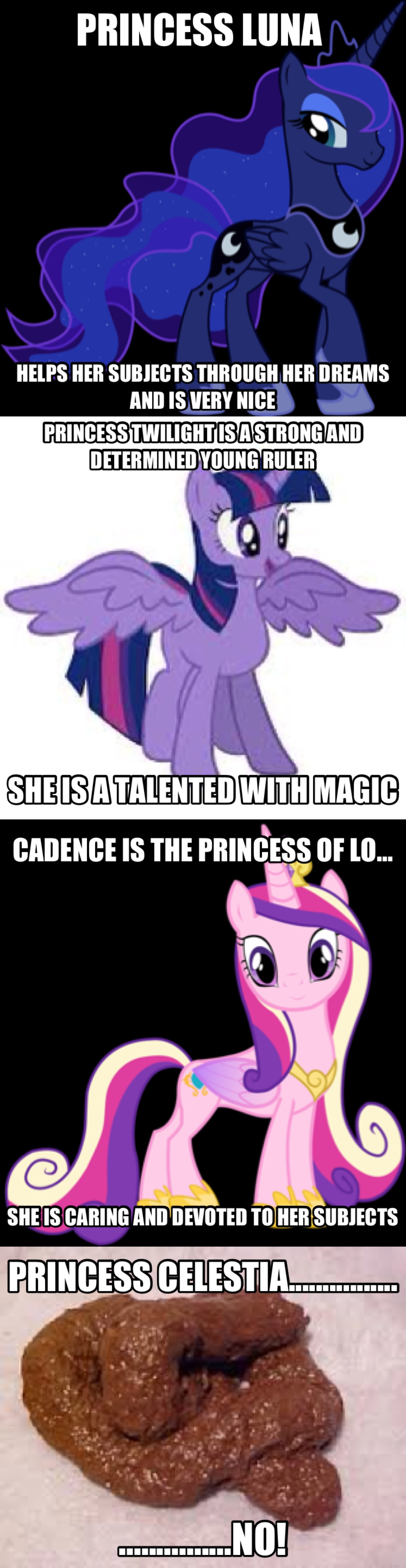 #583153 - grotesque, princess cadance, princess luna, twilight sparkle ...