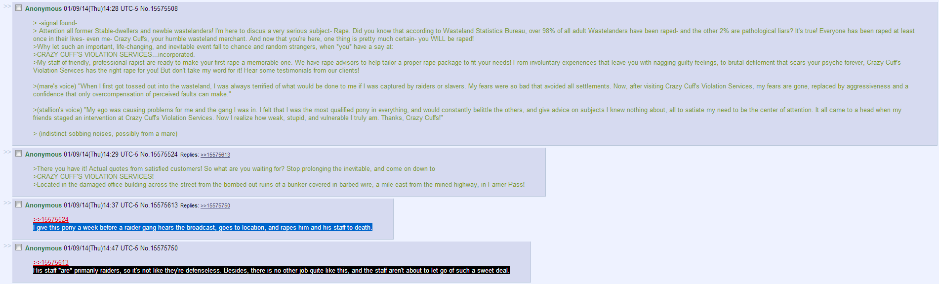 #568307 - semi-grimdark, fallout equestria, /foe/, /mlp/, 4chan, 4chan ...