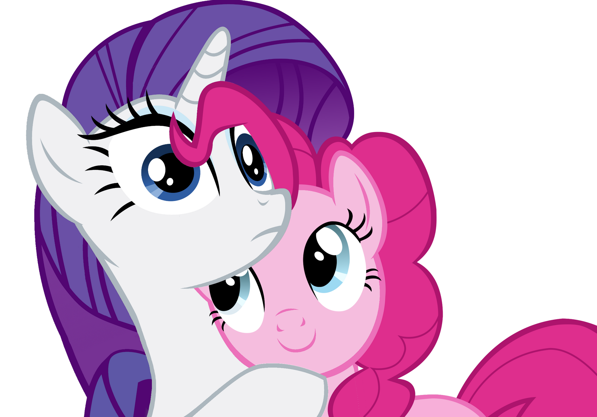 #590170 - safe, pinkie pie, rarity, hug, simple background, smiling ...