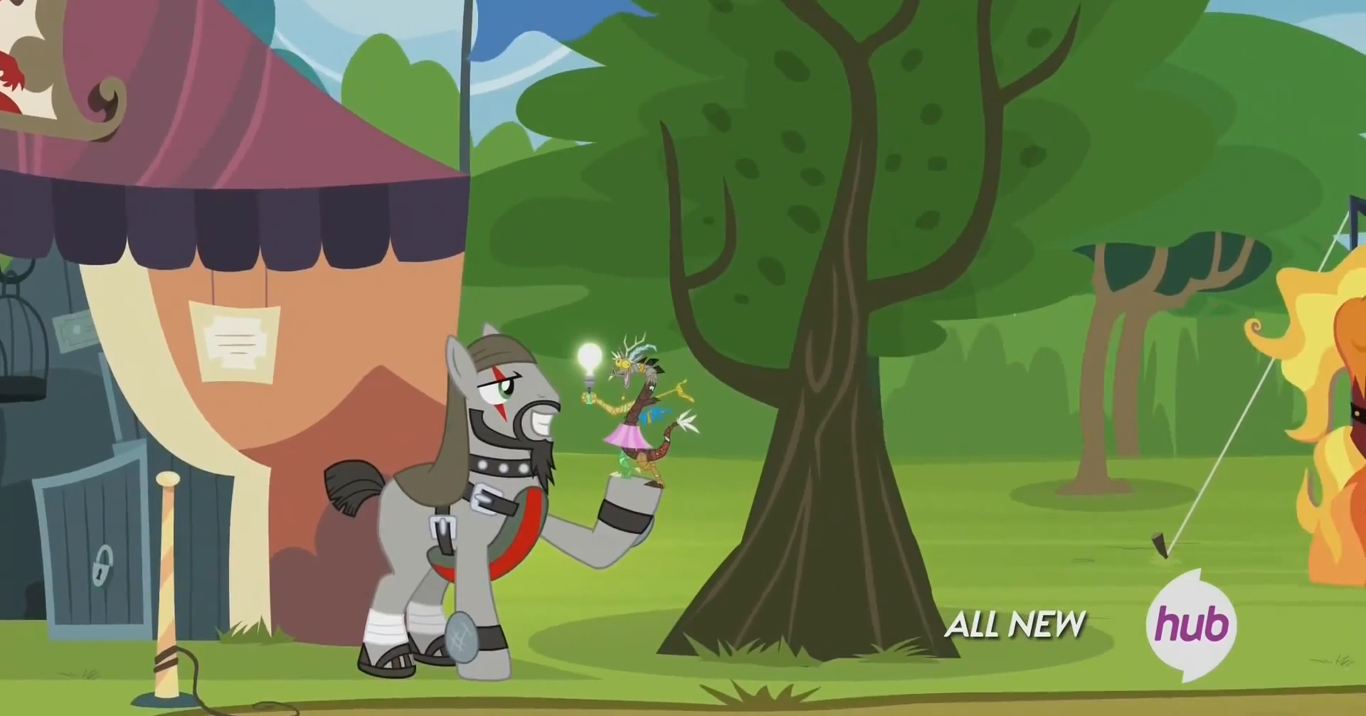 #605026 - safe, screencap, discord, earth pony, pony, trade ya, beard ...