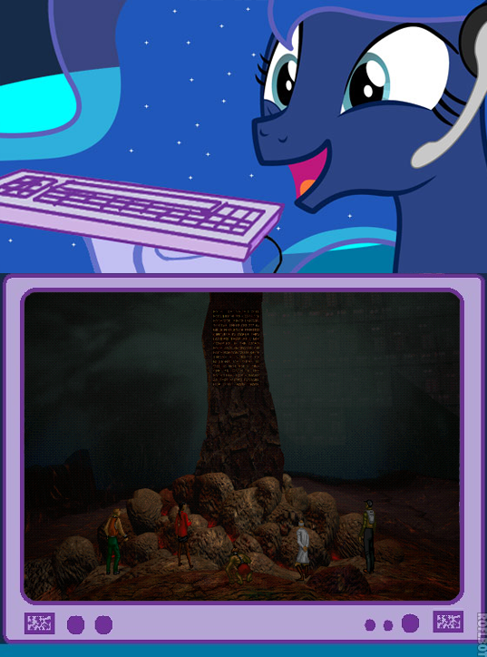#605892 - safe, princess luna, gamer luna, adventure game, allied ...