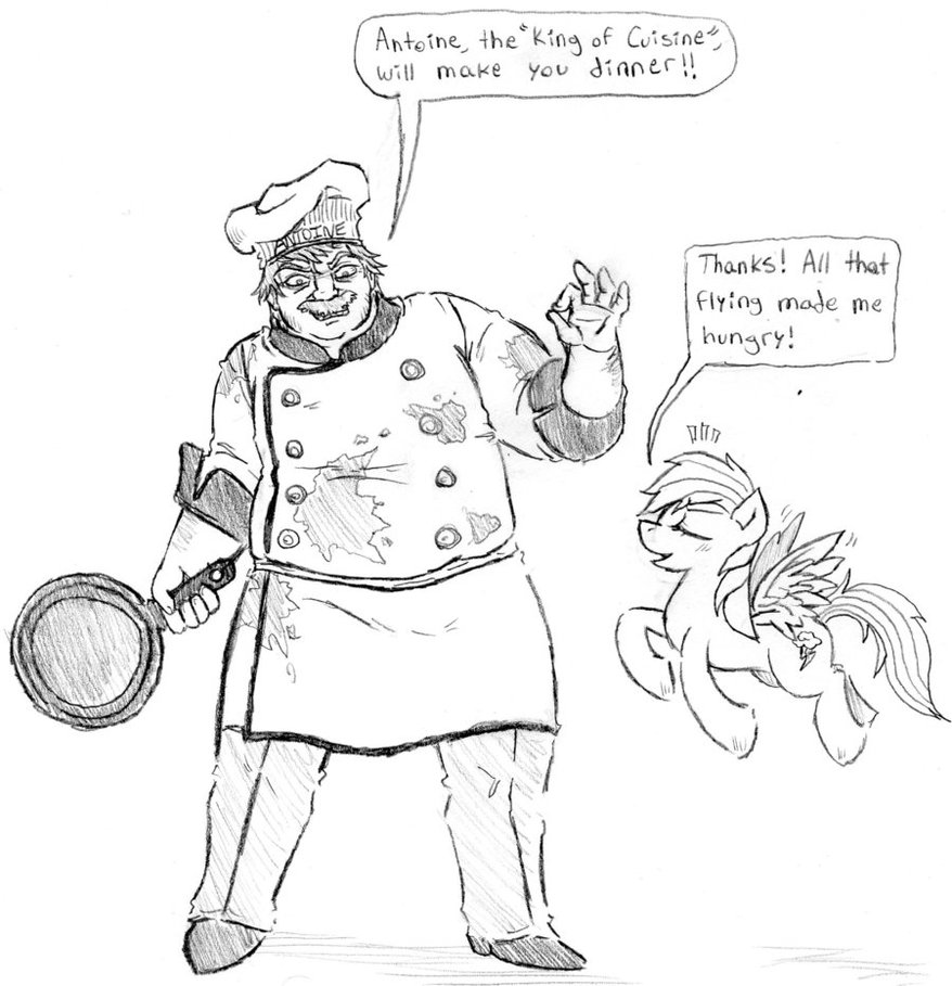 #608125 - semi-grimdark, artist:ichibangravity, rainbow dash, antoine ...