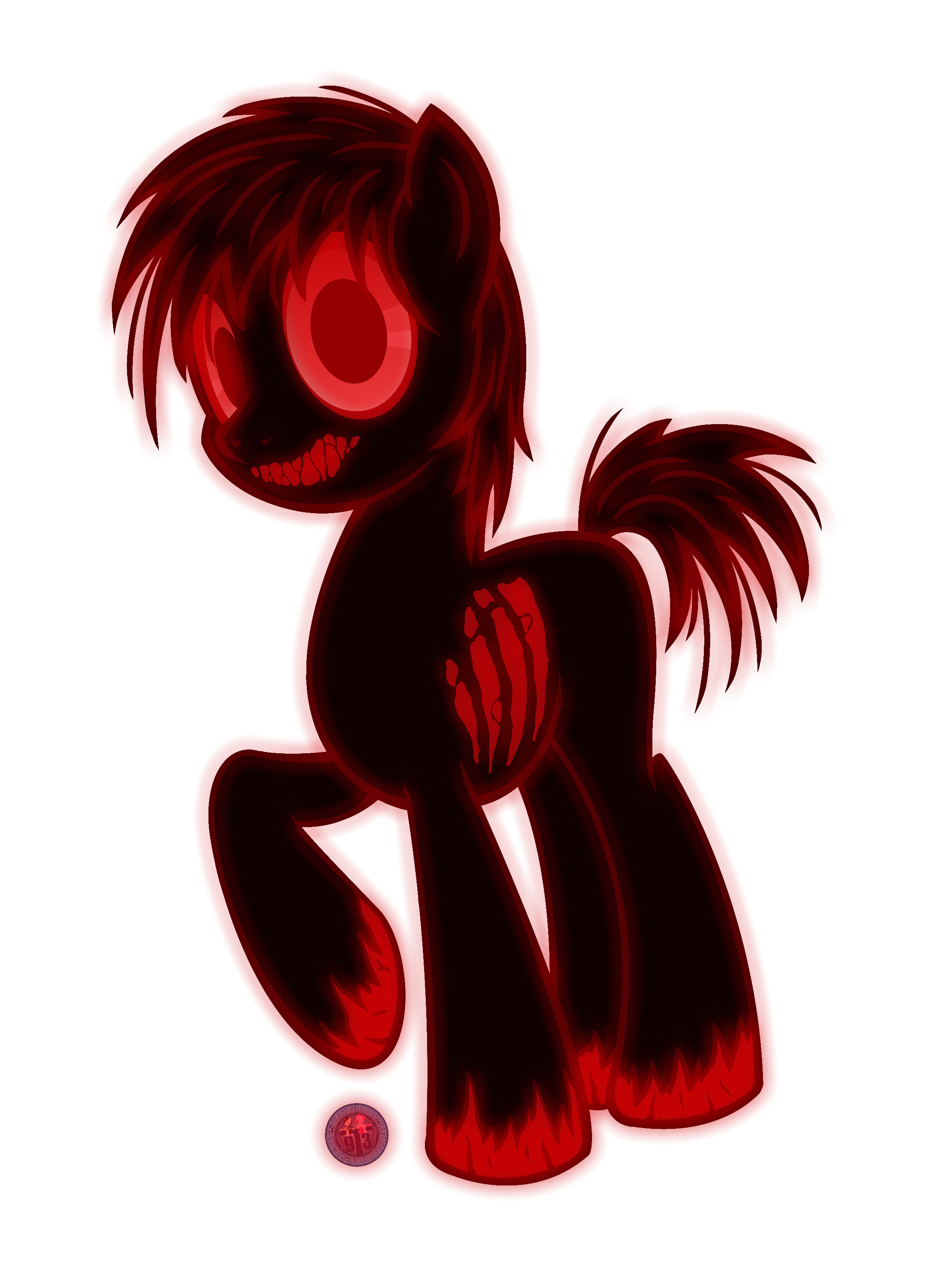 #608134 - grimdark, artist:template93, zombie pony, story of the blanks ...