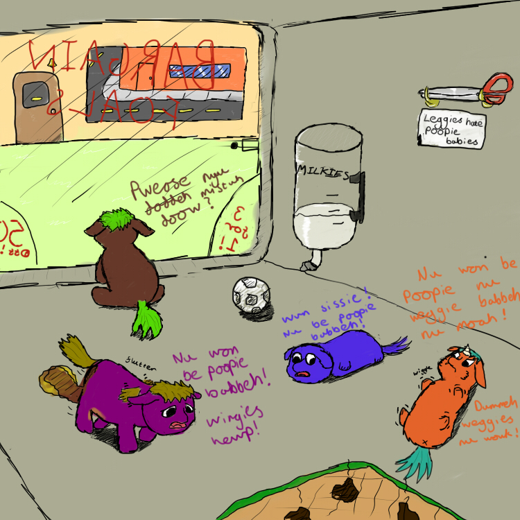 #613753 - grimdark, grotesque, fluffy pony, abuse, bargain bin, derp ...