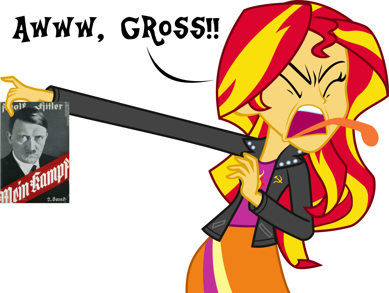 #627066 - safe, sunset shimmer, equestria girls, g4, adolf hitler, anti ...