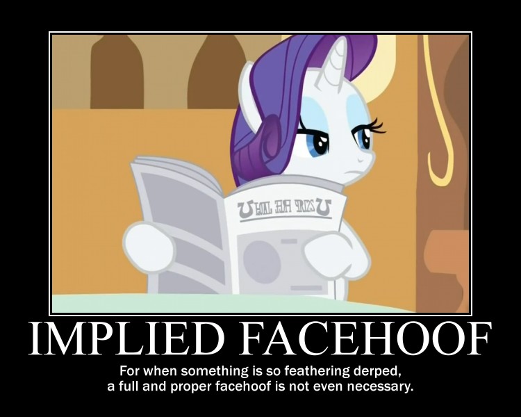 #627232 - safe, rarity, demotivational poster, female, implied facehoof ...