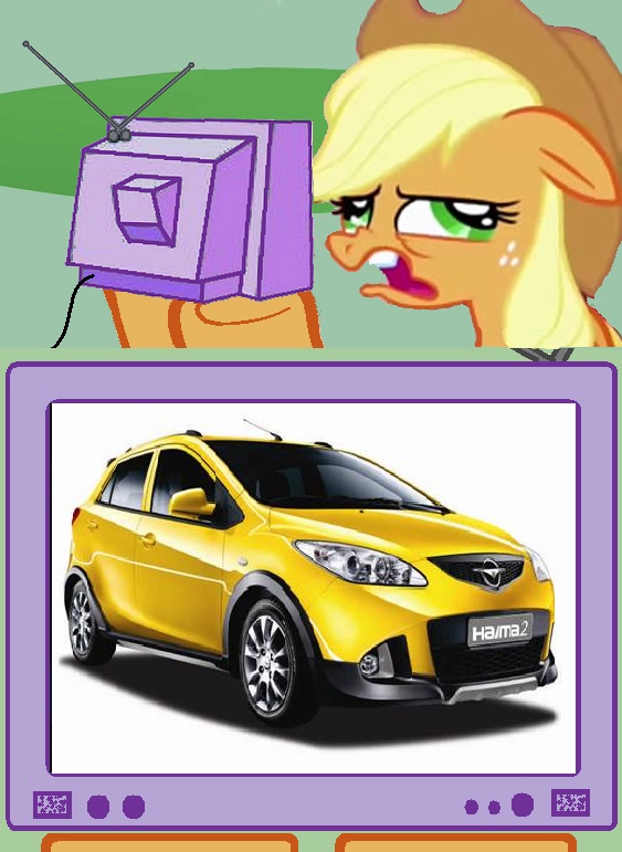 #616344 - safe, applejack, g4, bad idea, car, disgusted, exploitable meme, meme, obligatory pony ...