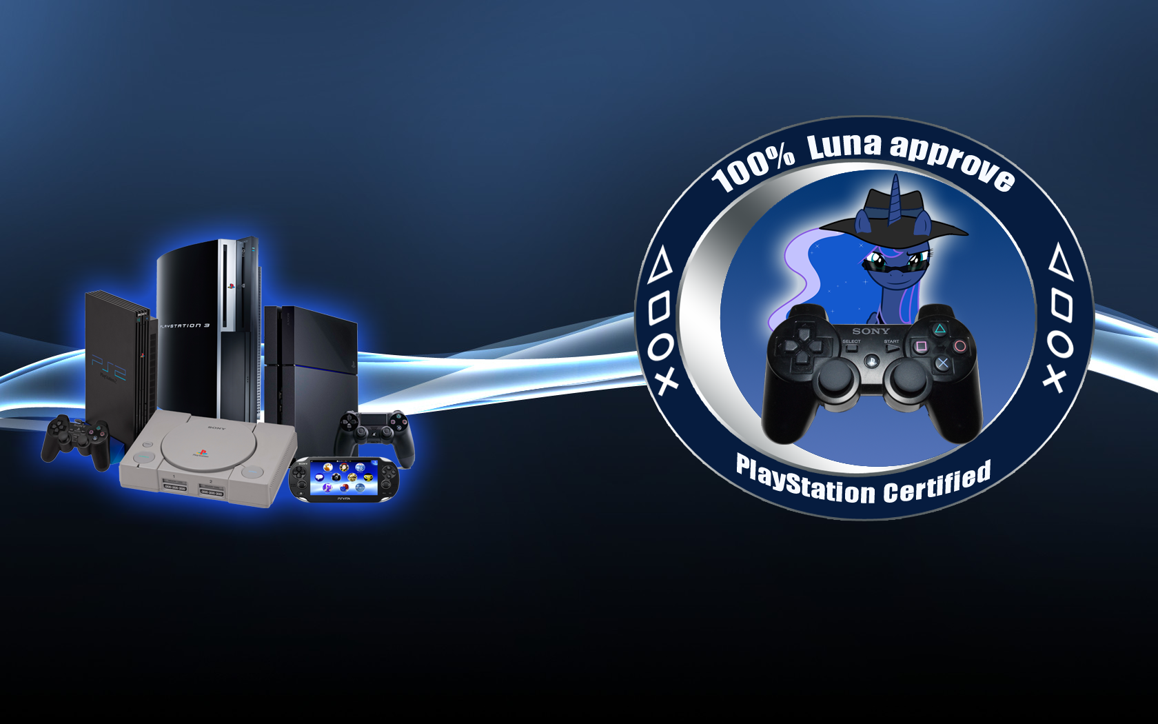 #641308 - safe, princess luna, gamer luna, playstation, playstation 1 ...