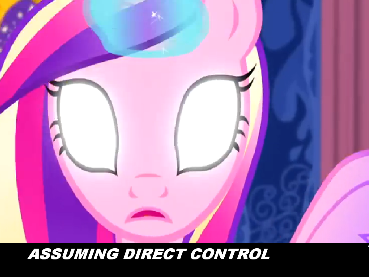 #641543 - safe, edit, edited screencap, screencap, princess cadance, assuming direct control ...