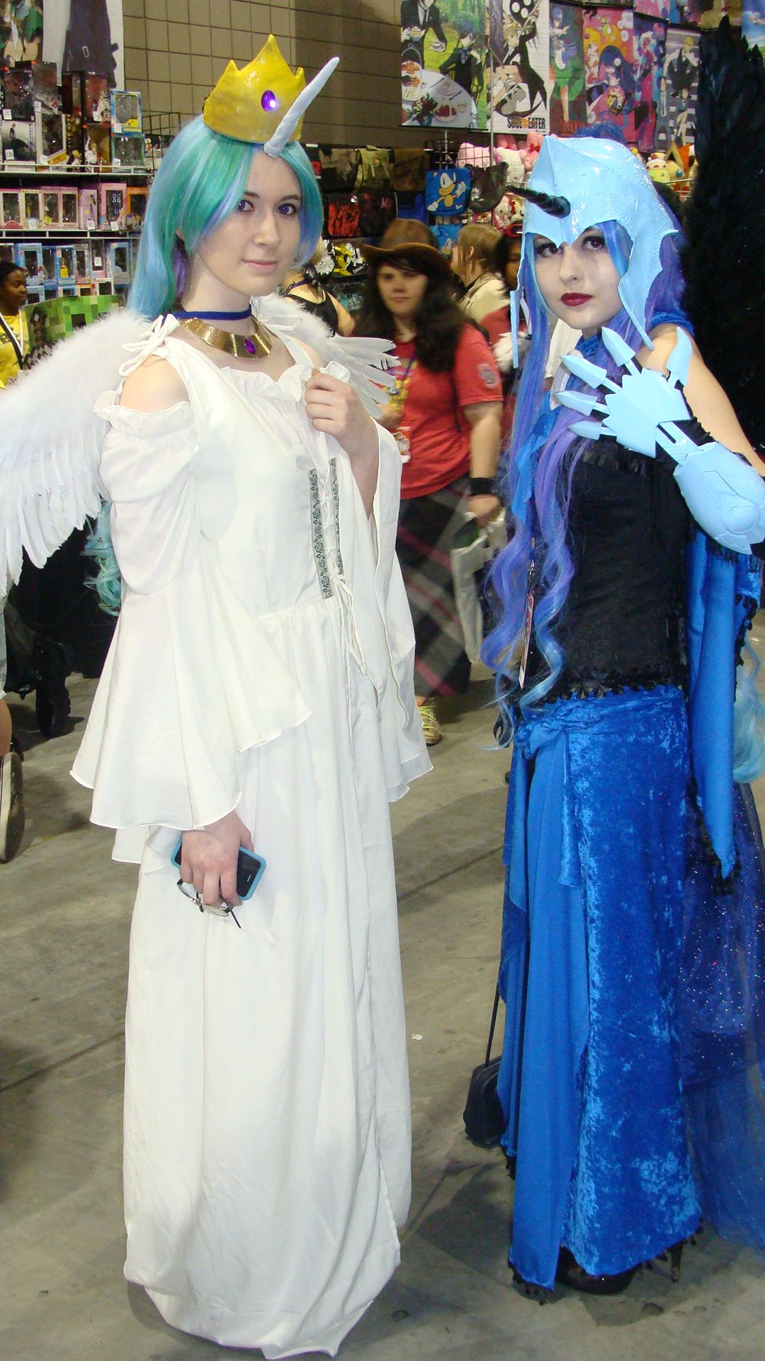 #618746 - safe, artist:youronlydoll, nightmare moon, princess celestia ...