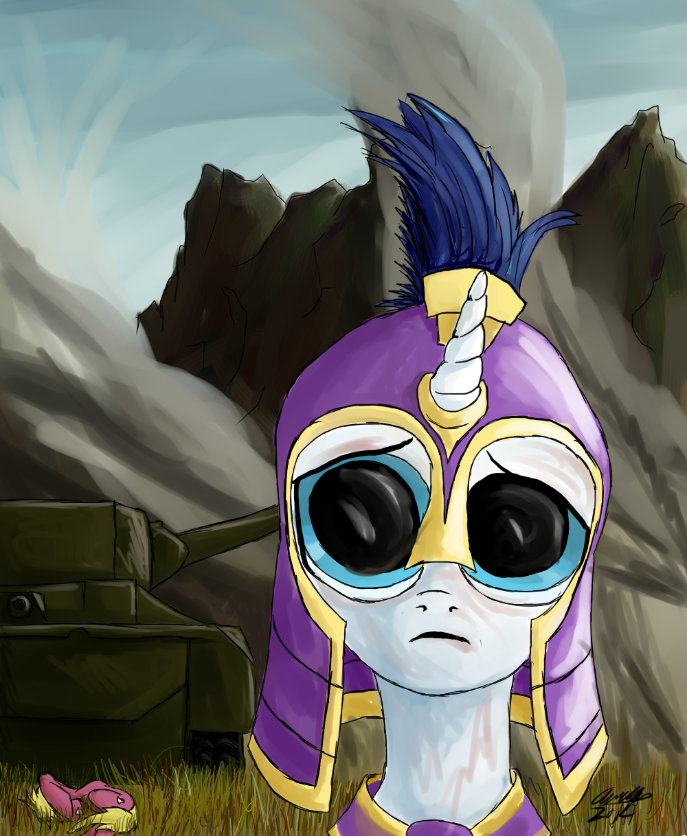 #646012 - grimdark, artist:aaronmk, shining armor, g4, armor, art ...