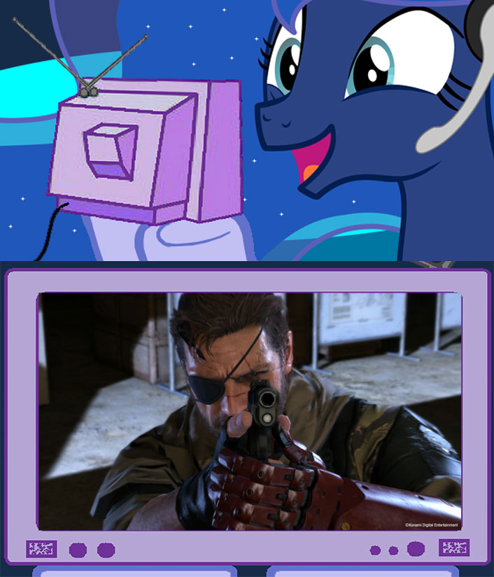 #647828 - safe, princess luna, g4, big boss, exploitable meme, gamer ...