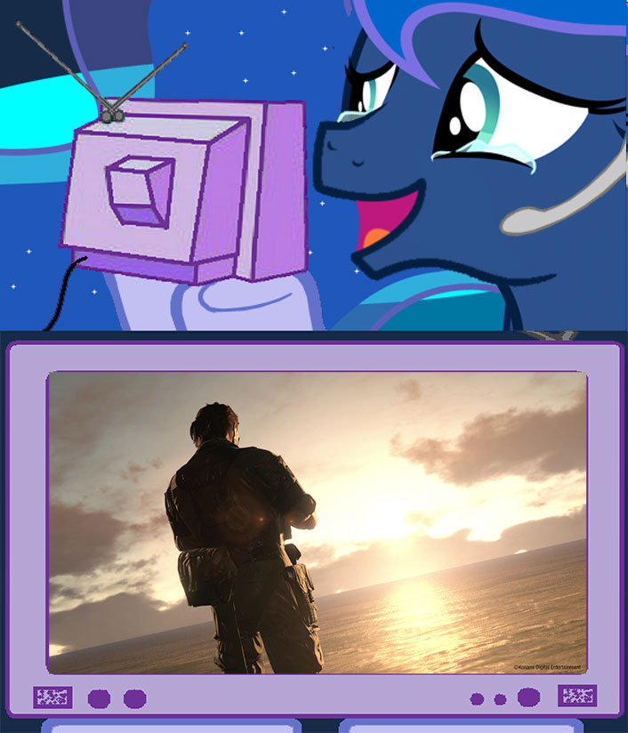 #647829 - safe, princess luna, g4, big boss, exploitable meme, gamer ...