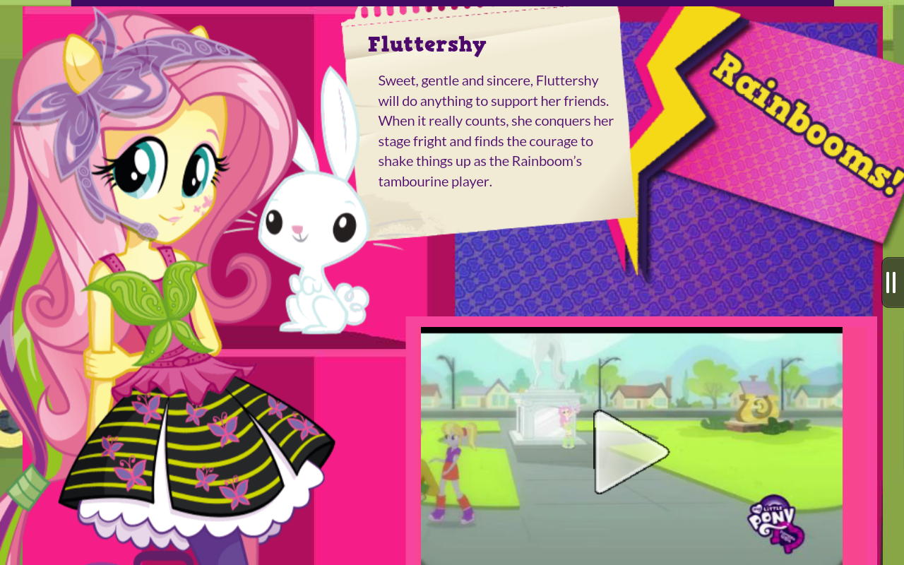 #687799 - safe, angel bunny, cloudy kicks, fluttershy, equestria girls, official, rainbow rocks ...