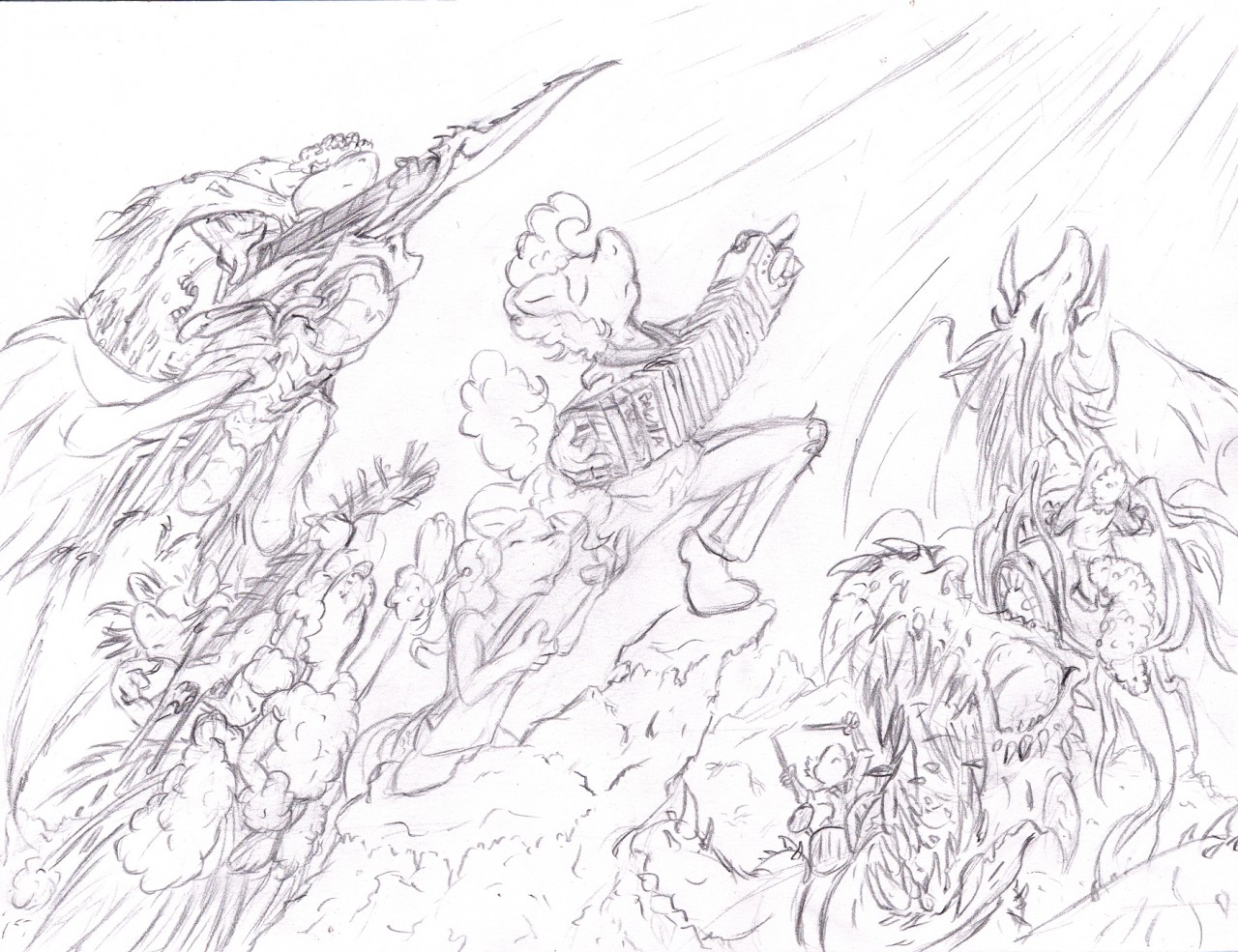 #669841 - safe, artist:driprat, cheese sandwich, pinkie pie, dragon ...