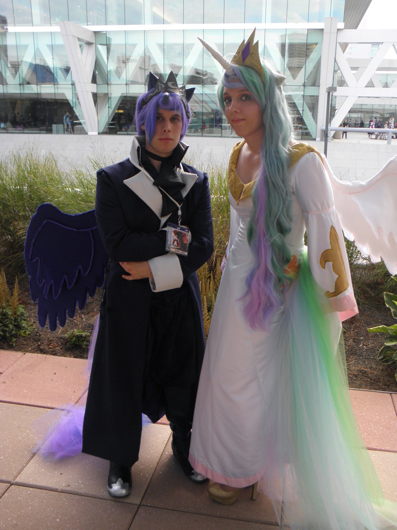#698498 - safe, princess celestia, princess luna, human, g4, cosplay ...