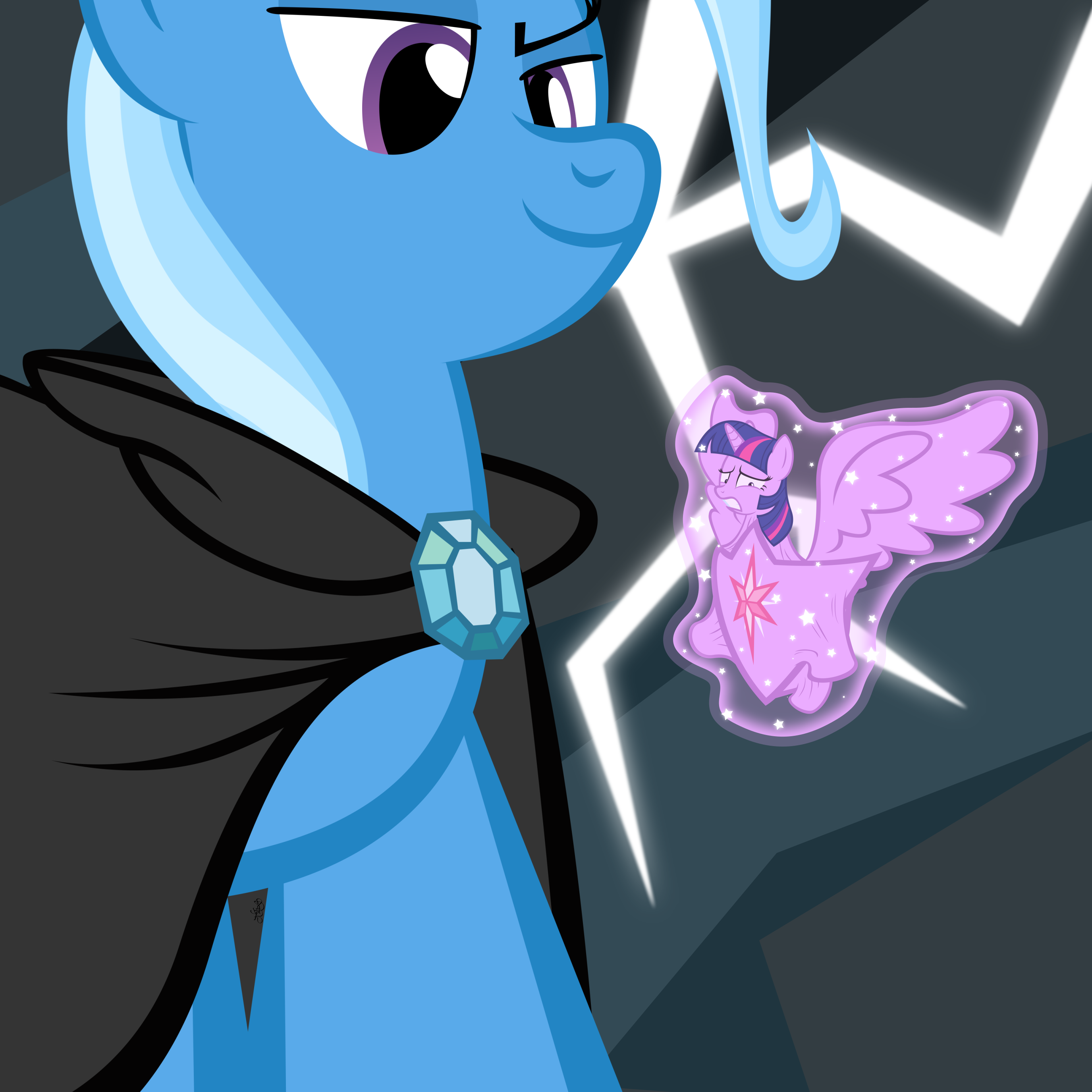 #710600 - safe, artist:navitaserussirus, trixie, twilight sparkle ...