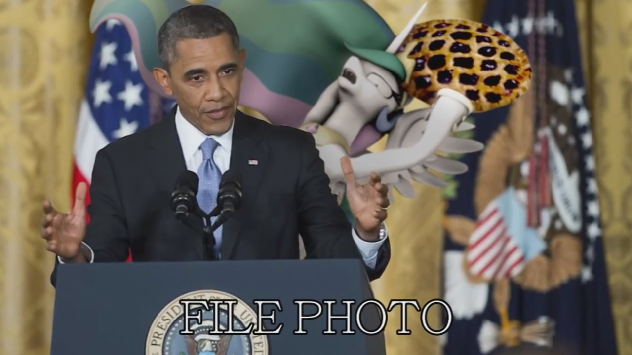 #718596 - safe, artist:krunkidile, princess celestia, human, pony ...