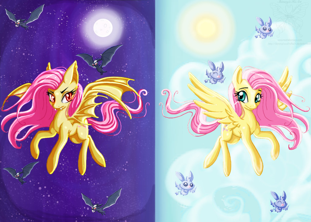 #806409 - safe, artist:shimmycocopuffssx1, fluttershy, fruit bat ...
