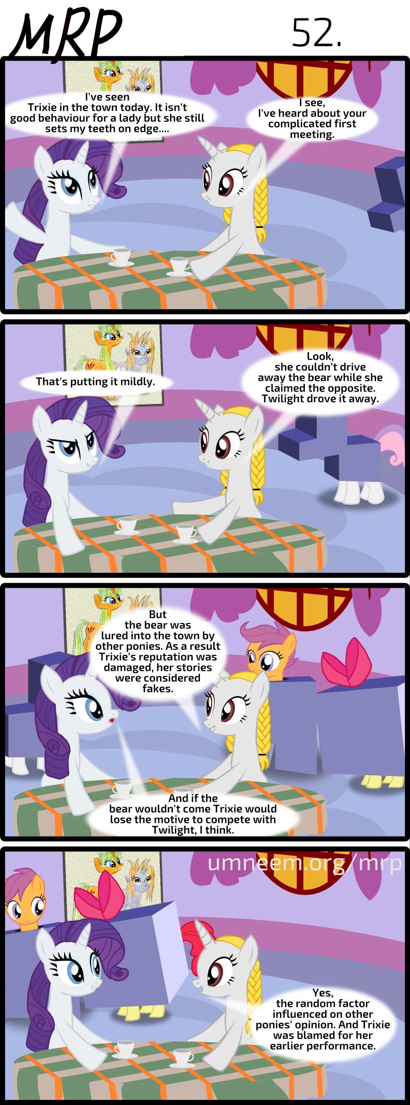 #807620 - 4koma, apple bloom, artist:umneem, cardboard box, comic ...