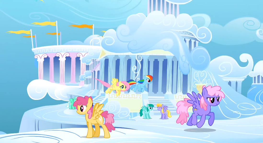 #814627 - safe, screencap, cloud kicker, dizzy twister, fluttershy ...