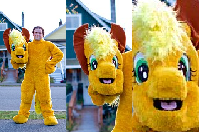 #818360 - safe, applejack, human, g4, fursuit, irl, irl human, kill me ...