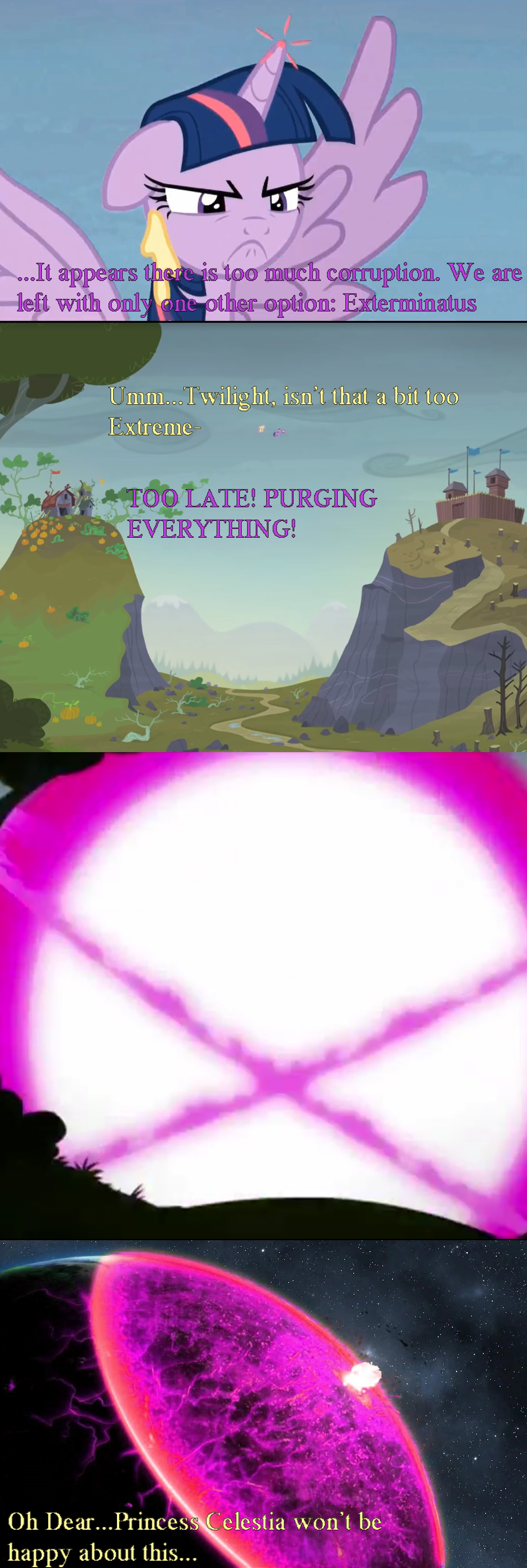 #1023836 - semi-grimdark, edit, fluttershy, twilight sparkle, alicorn ...