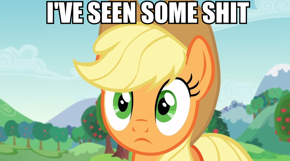 #1027354 - safe, edit, edited screencap, screencap, applejack, the mane ...