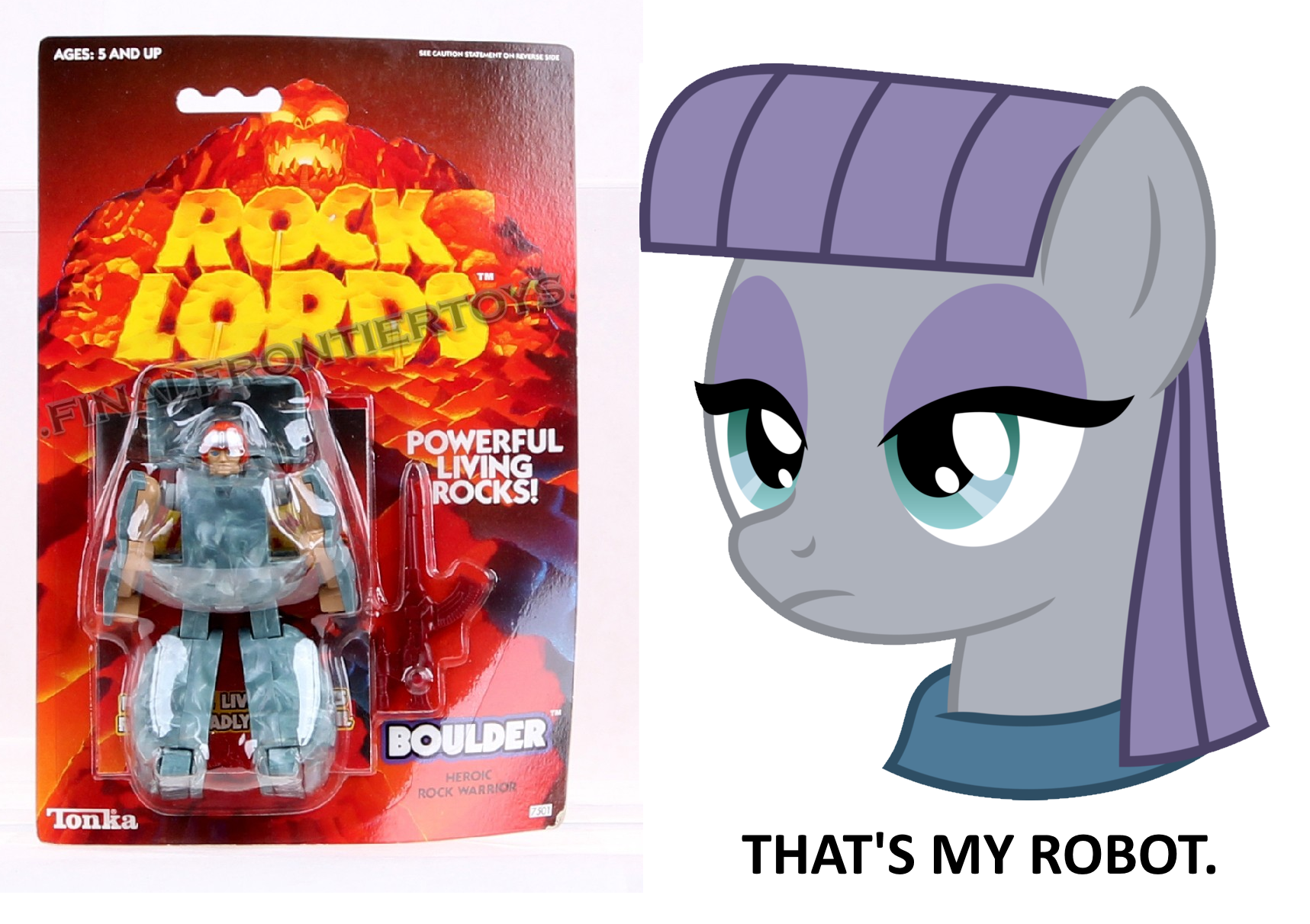 #1048495 - safe, maud pie, g4, boulder, gobots, machine robo, meme ...