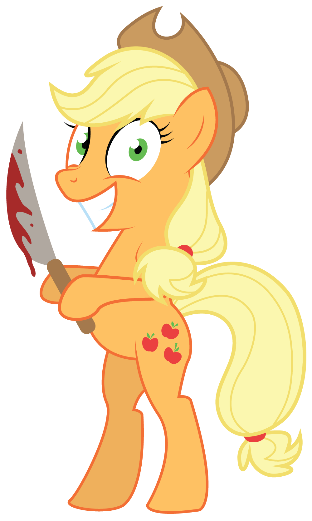 #1035908 - semi-grimdark, artist:frenchifries, applejack, applemena ...
