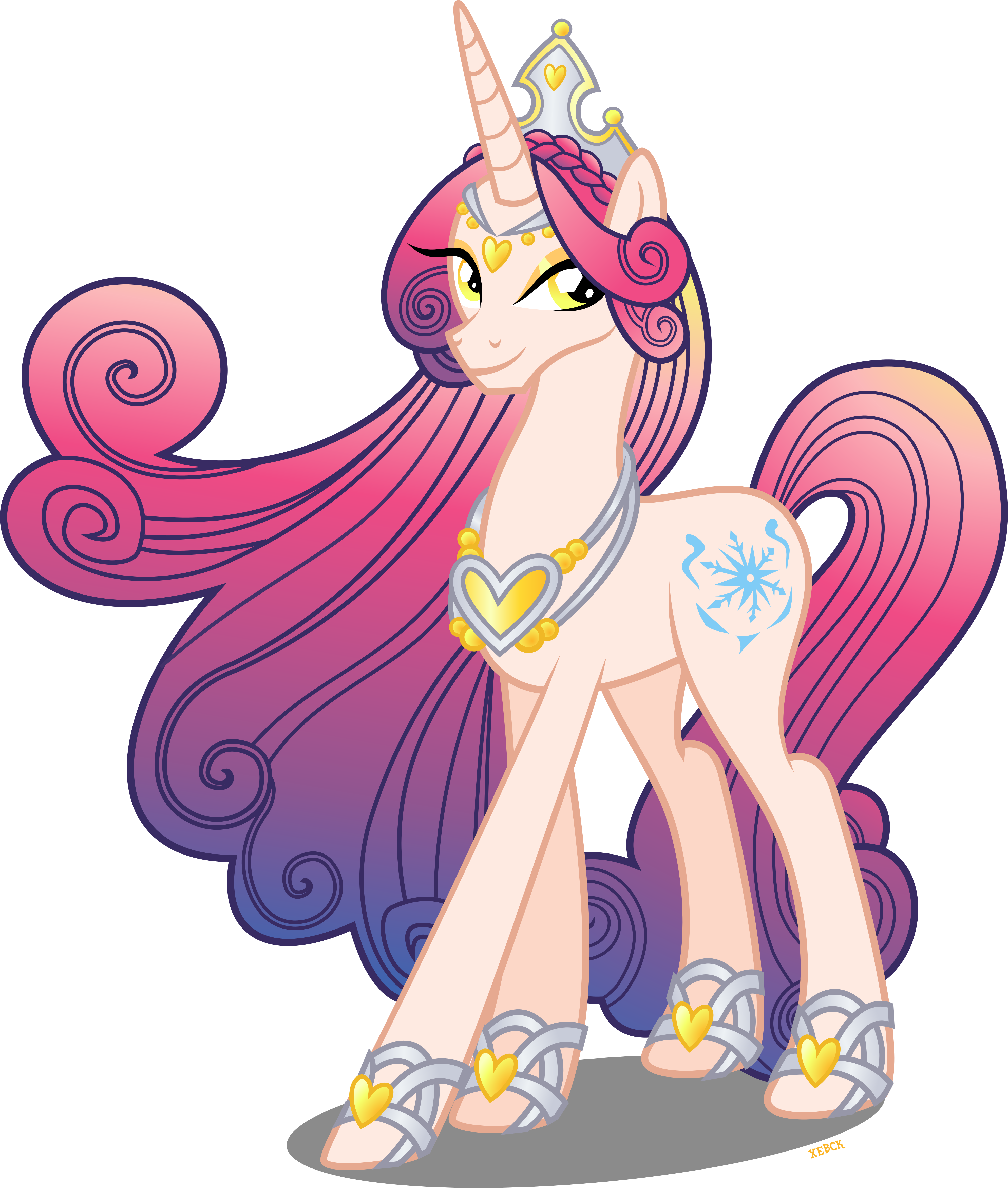 #1040050 - safe, artist:xebck, princess amore, crystal pony, pony ...