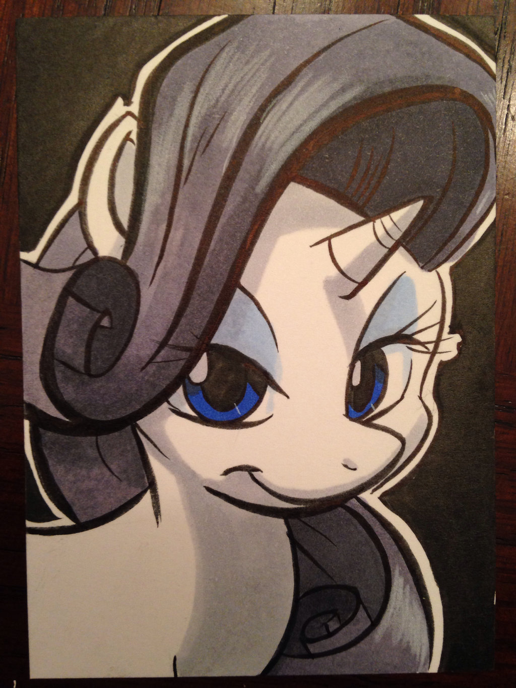 #828258 - safe, artist:joshuadraws, rarity, female, smiling, solo ...