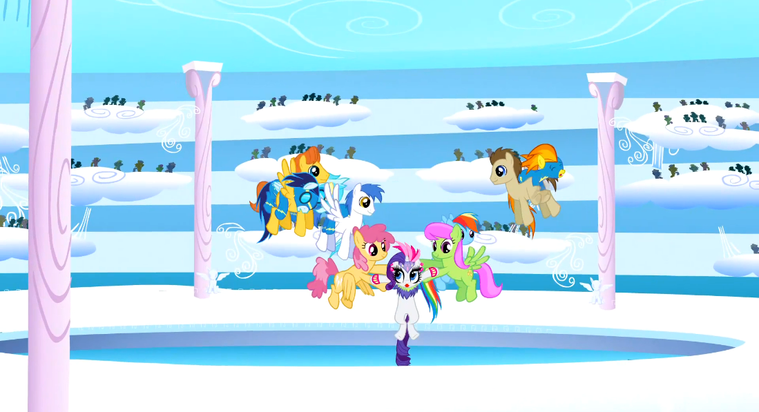 #824402 - safe, screencap, brolly, crescent pony, dizzy twister, mane ...