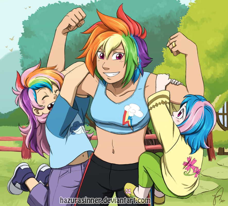 #850083 - safe, artist:hazurasinner, rainbow dash, oc, oc:harmony ...