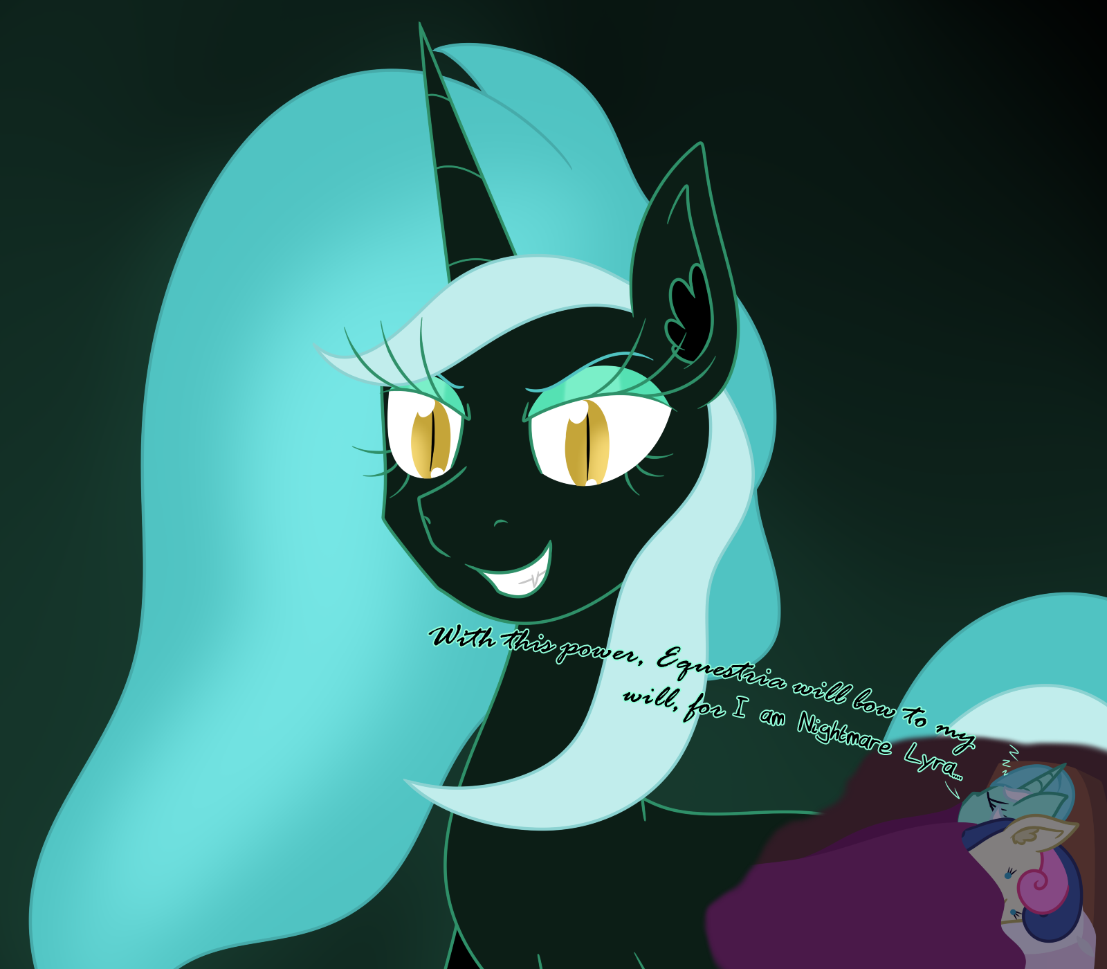 #842841 - safe, artist:tertonda, bon bon, lyra heartstrings, sweetie ...