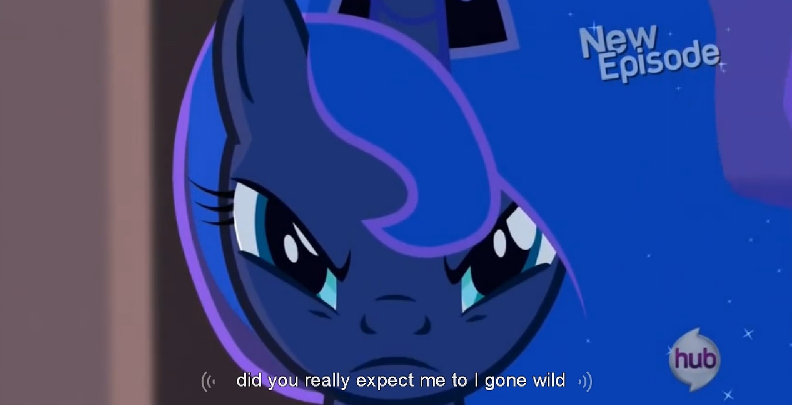 #843926 - safe, screencap, princess luna, meme, youtube caption ...