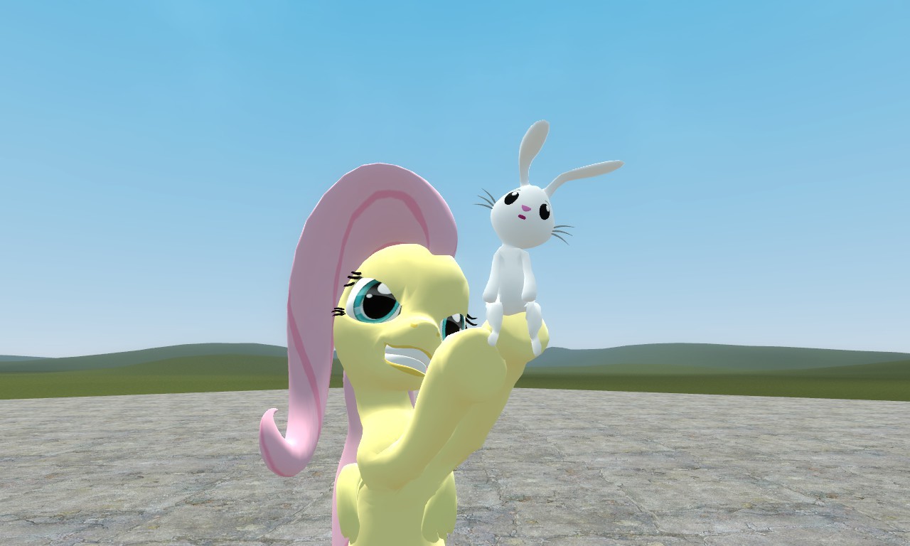 #926458 - safe, angel bunny, fluttershy, 3d, gmod - Derpibooru