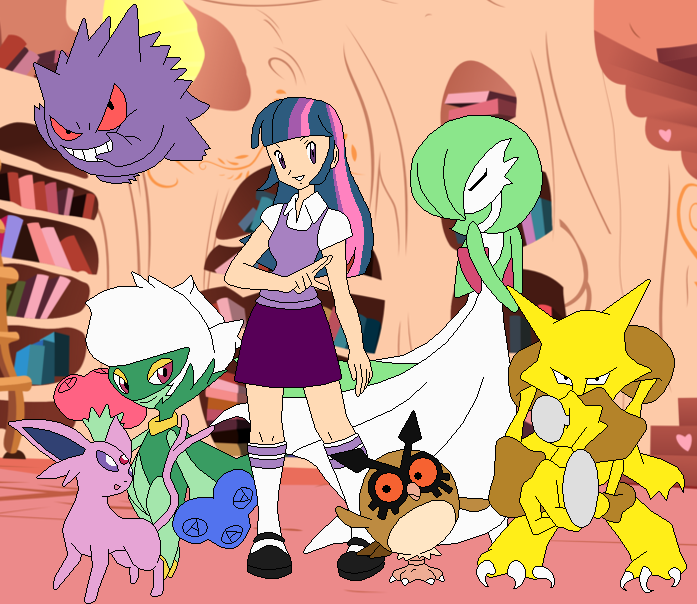 #936062 - safe, artist:selenaede, twilight sparkle, alakazam, espeon ...