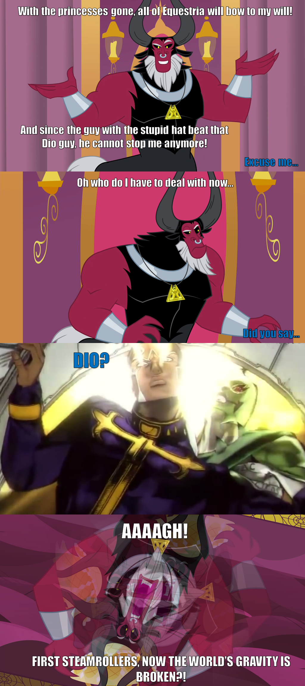 #929184 - safe, lord tirek, g4, c-moon, enrico pucci, exploitable meme ...
