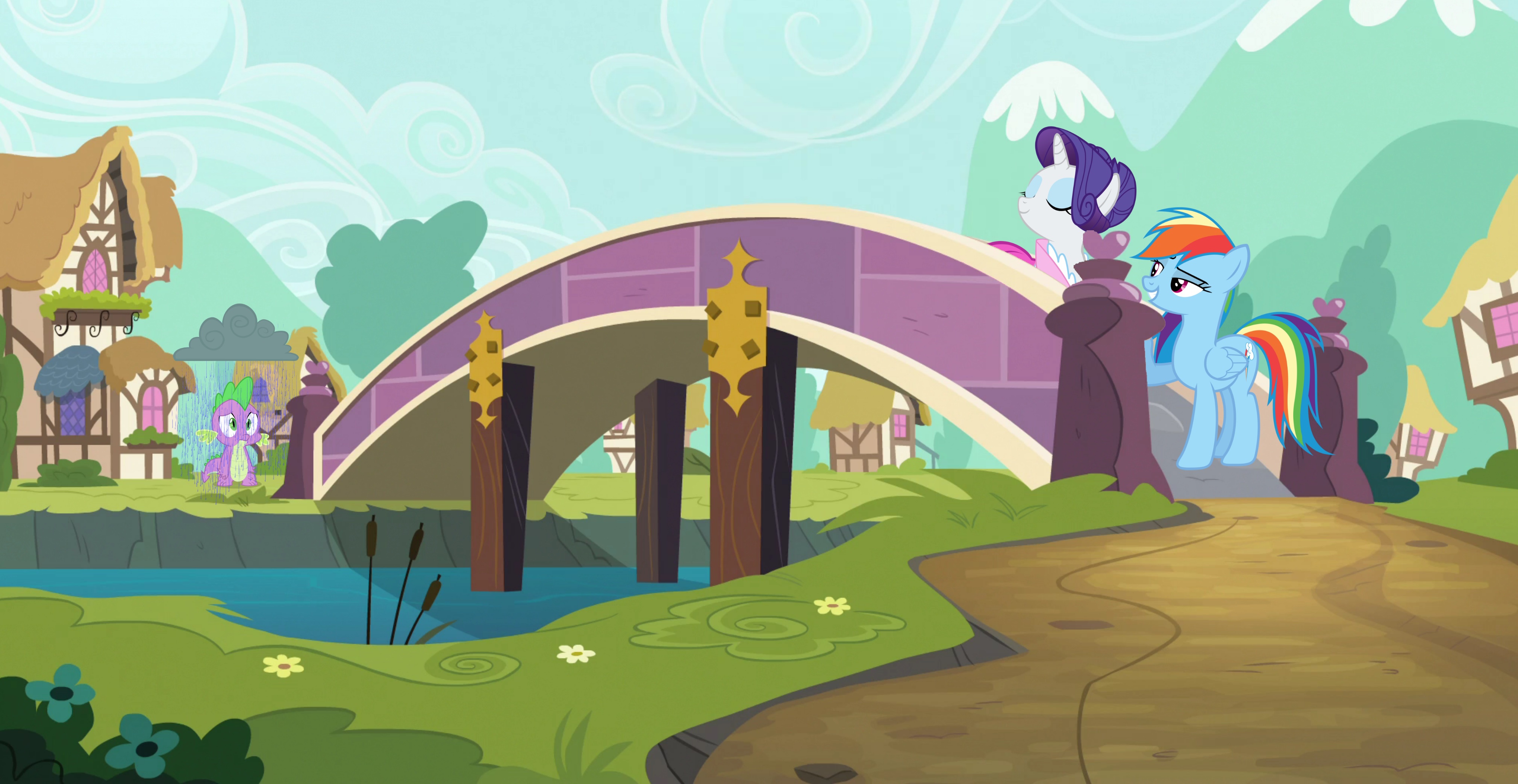 #932174 - safe, edit, rainbow dash, rarity, spike, friendship is ...